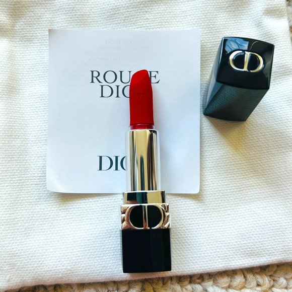 Dior | Makeup | Brand New Dior Rouge Lipstick 999 Red Velvet Mini Size ...
